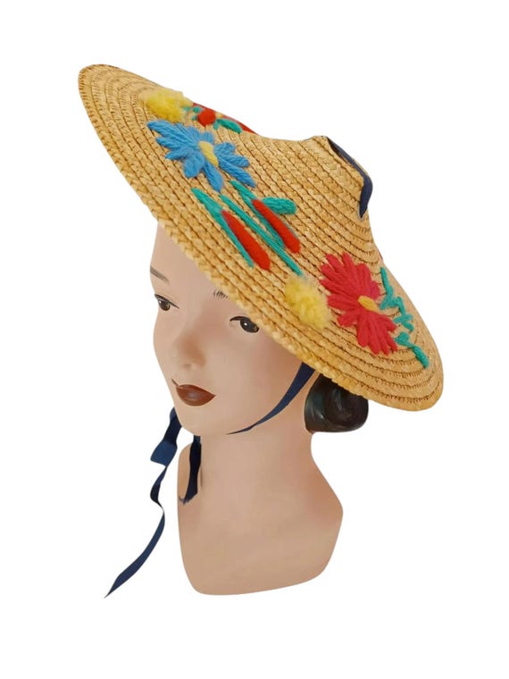1940s Flamboyant French Riviera Hat / Deadstock Vinta… - Gem