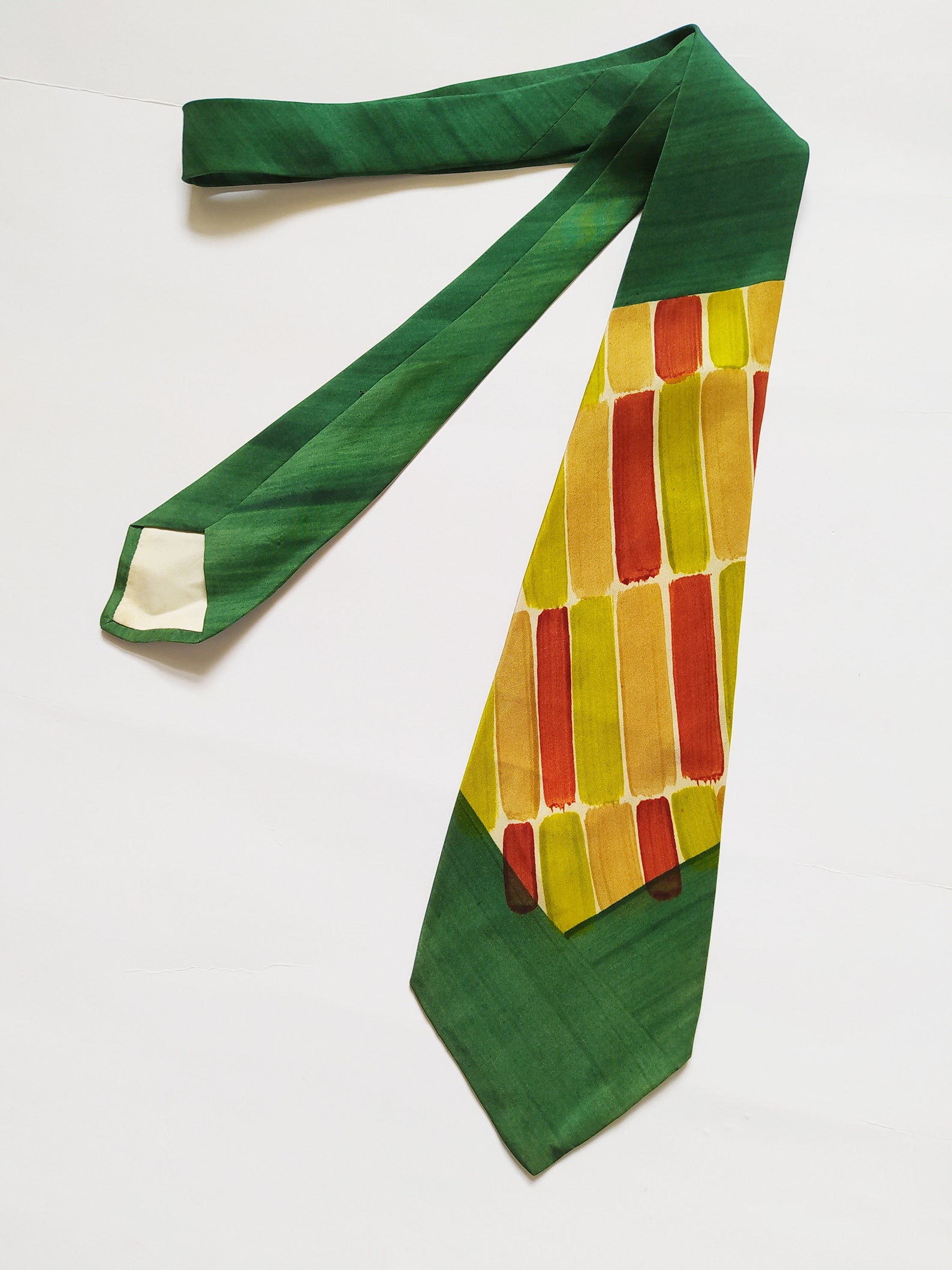 1940s Stan Sophisticated Signed Necktie / Deadstock Vintage 40s ...