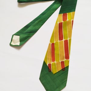 1940s Stan Sophisticated Signed Necktie / Deadstock Vintage 40s ...