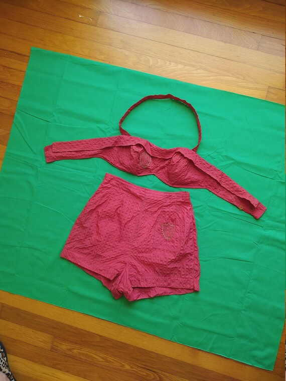 1940s Gladys Glamourous Bathing Suit / Vintage 40s Ro… - Gem