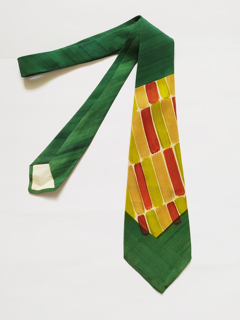 1940s Stan Sophisticated Signed Necktie / Deadstock Vintage 40s ...