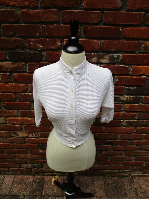 1950s Rockin' Ruby Jumper / Deadstock Vintage 50s Whi… - Gem