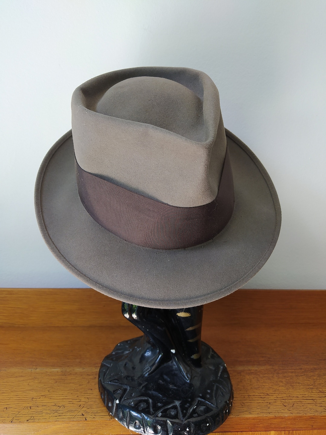 1930s Fred Fletching Fedora / Vintage Vintage 30s Mouse Grey Felt Men ...