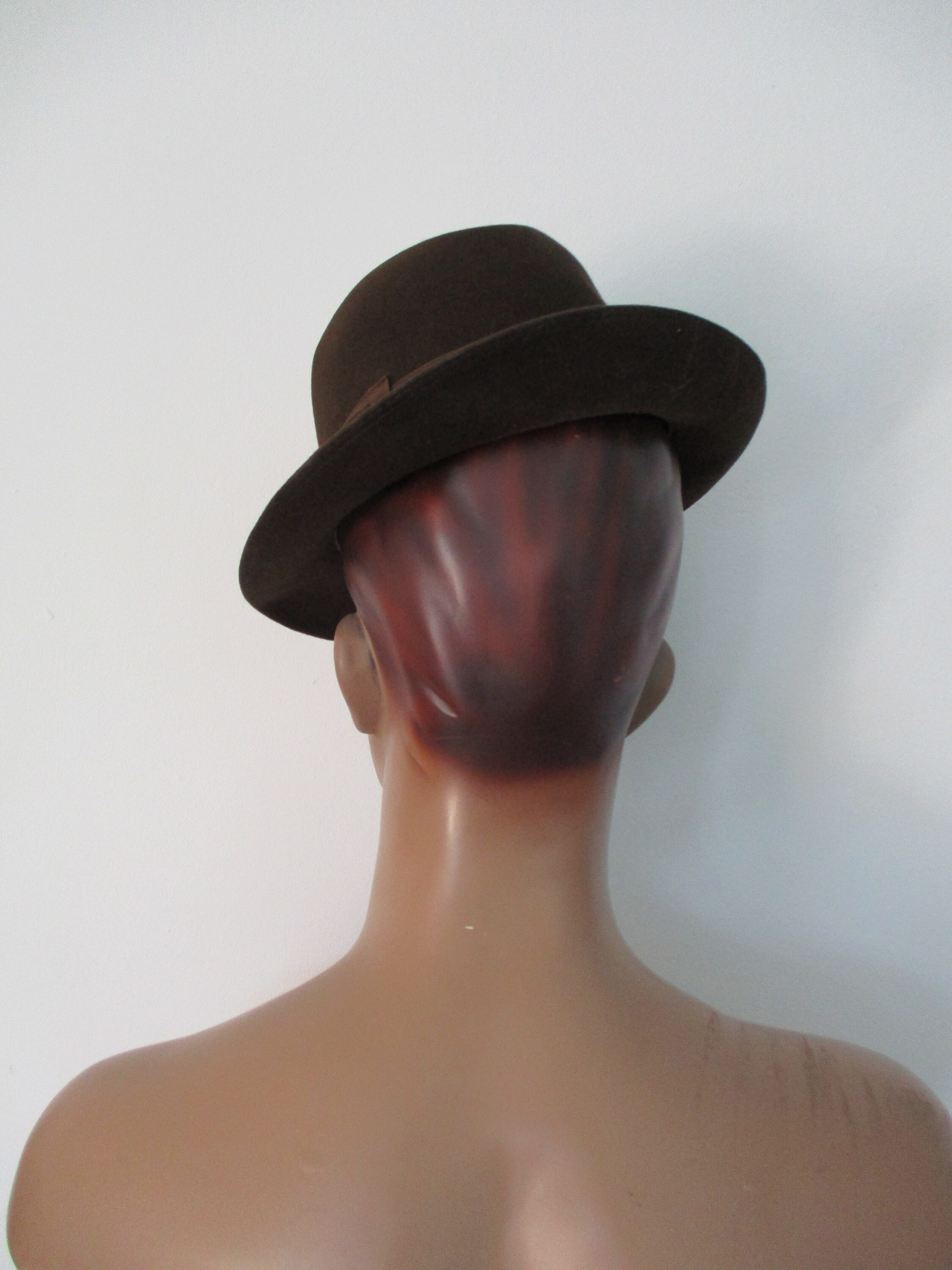 1940s Greg the Gangster Hat / Vintage 1940s 40s Brown Felt Men Fedora ...