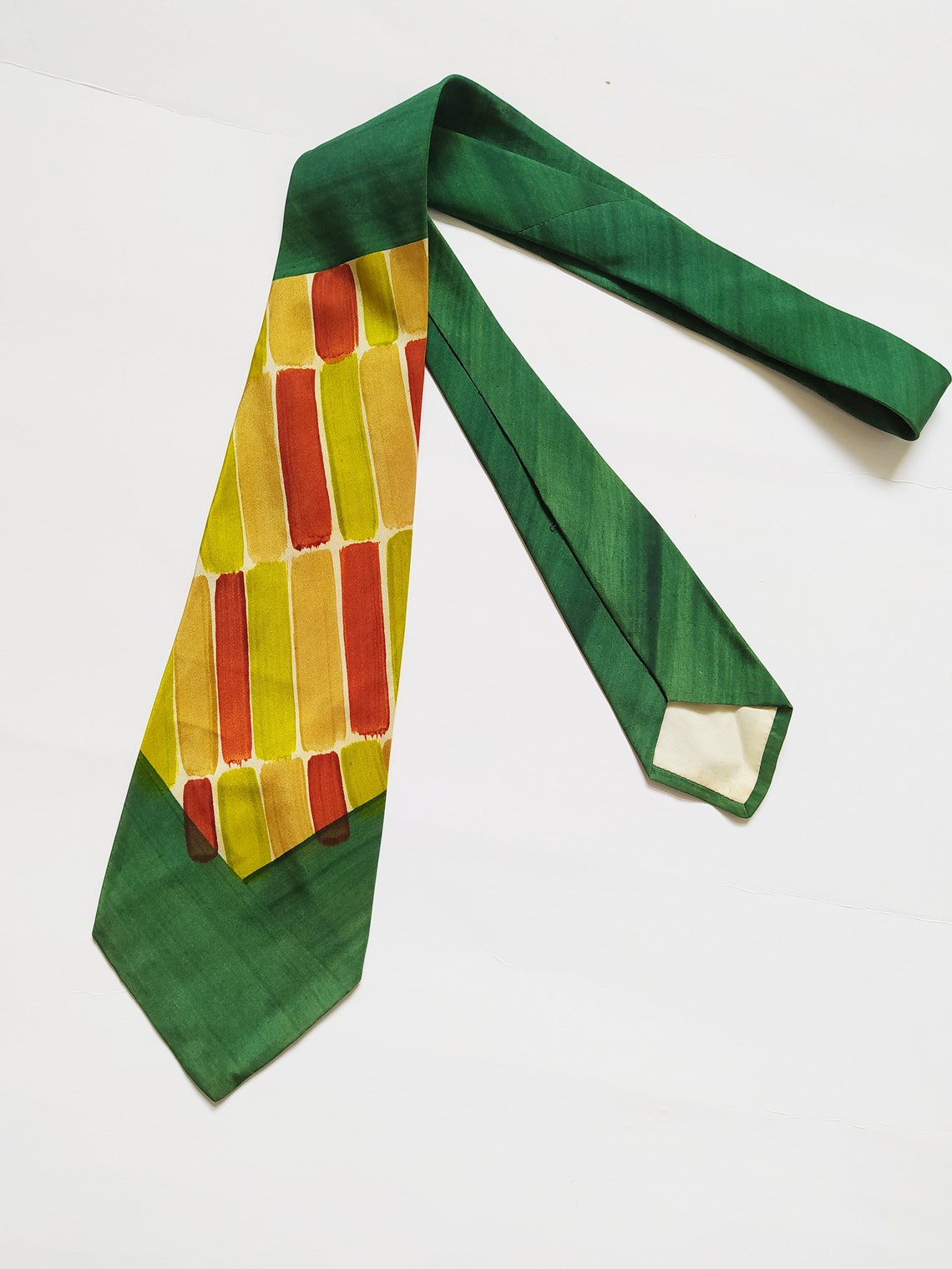 1940s Stan Sophisticated Signed Necktie / Deadstock Vintage 40s ...