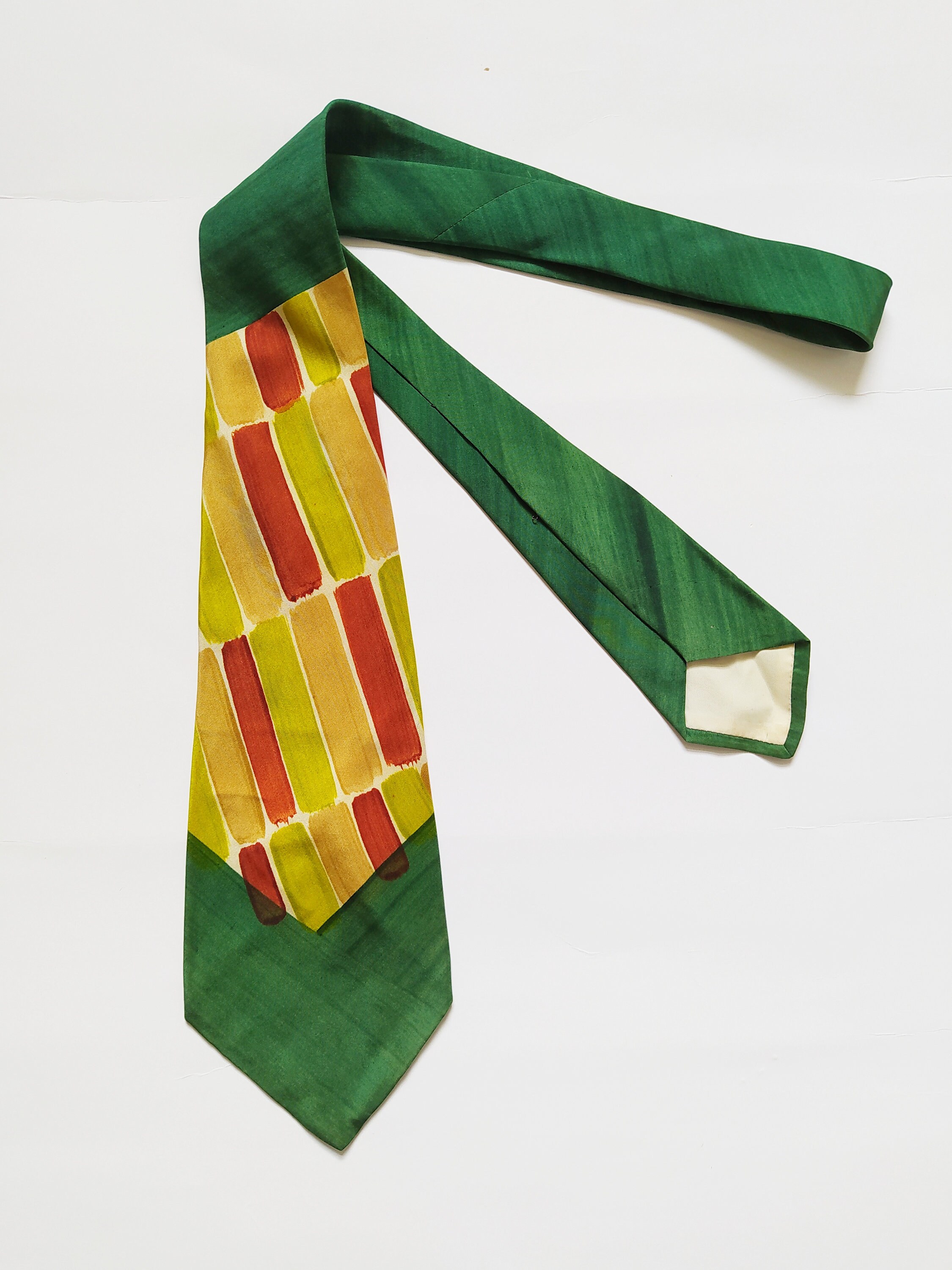 1940s Stan Sophisticated Signed Necktie / Deadstock Vintage 40s ...