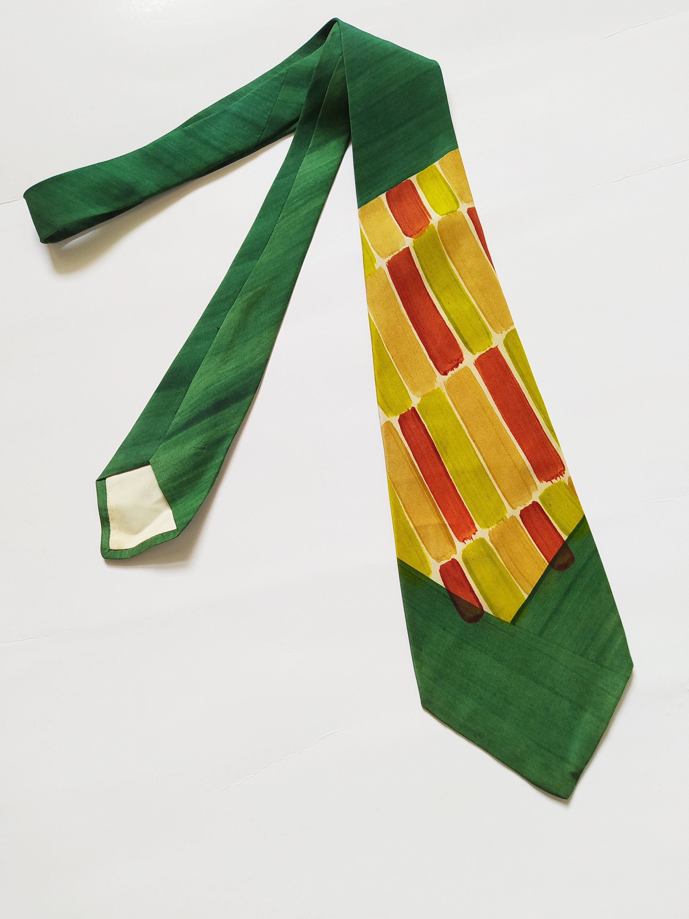 1940s Stan Sophisticated Signed Necktie / Deadstock Vintage 40s ...