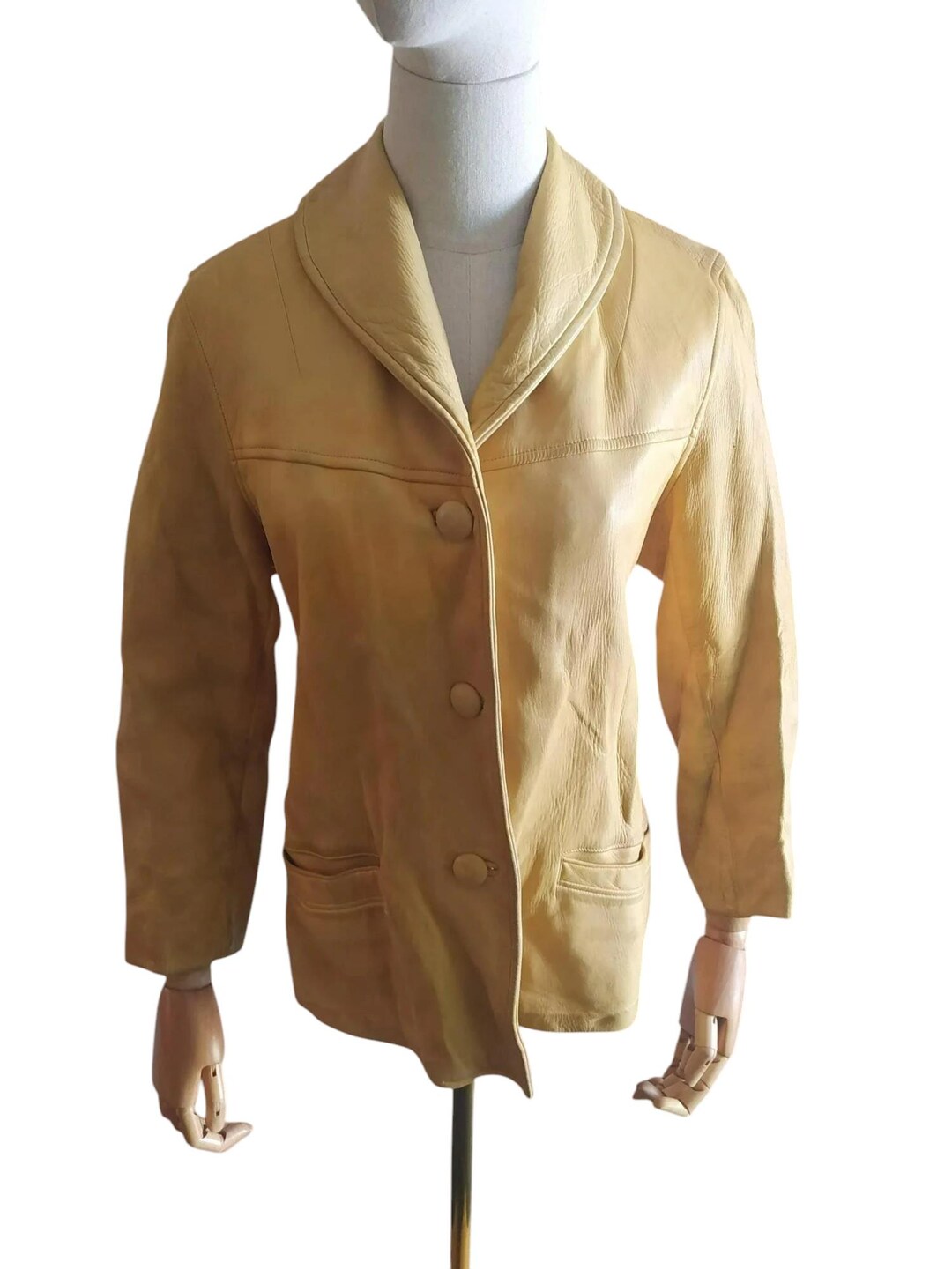 1940s Favorite Far West Jacket / Vintage 40s Butter Yellow Deerskin ...