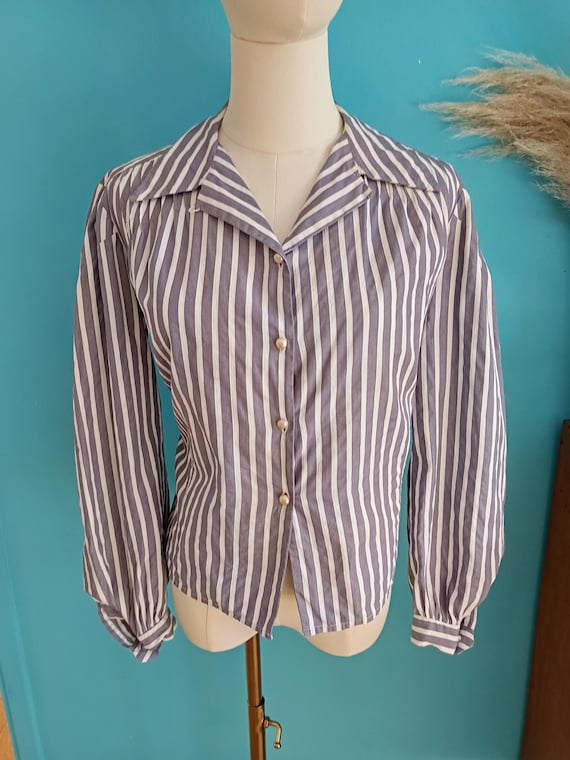 1940s Betsey Beautiful Bombshell Blouse / Vintage 40s… - Gem