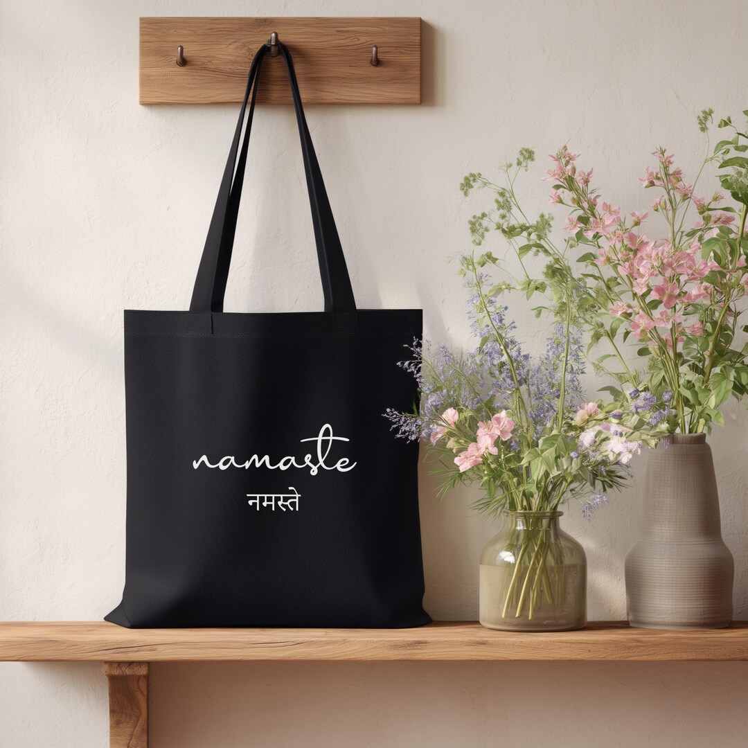 Namaste Cotton Canvas Tote Bag, Yoga Meditation Zen Gift - Etsy