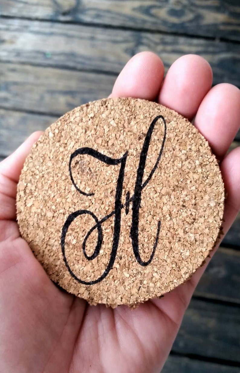 Cork Coasters Personalized Cork Coaster for Wedding | Etsy