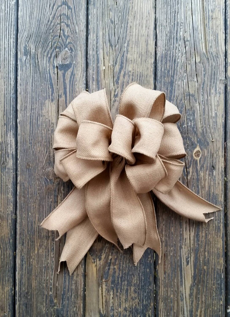 Burlap Bow Faux Burlap Bow | Etsy