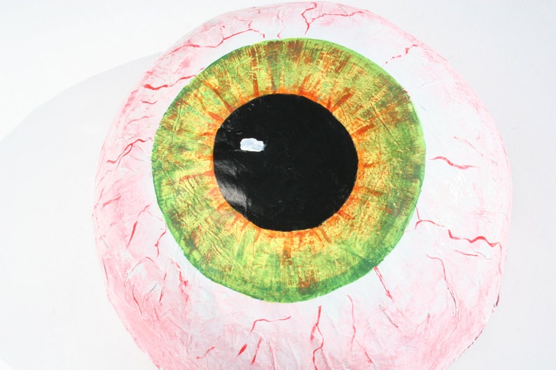 Halloween Wreath Halloween Decor Large Paper Mache Eyeball - Etsy