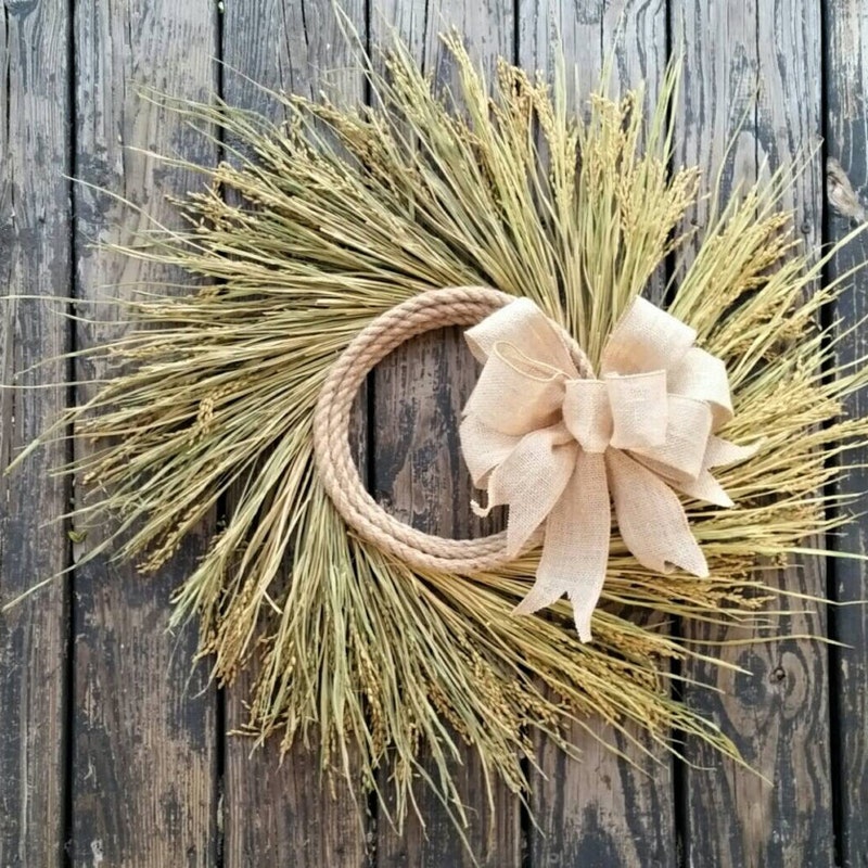 Dried Grass Wreath - Etsy