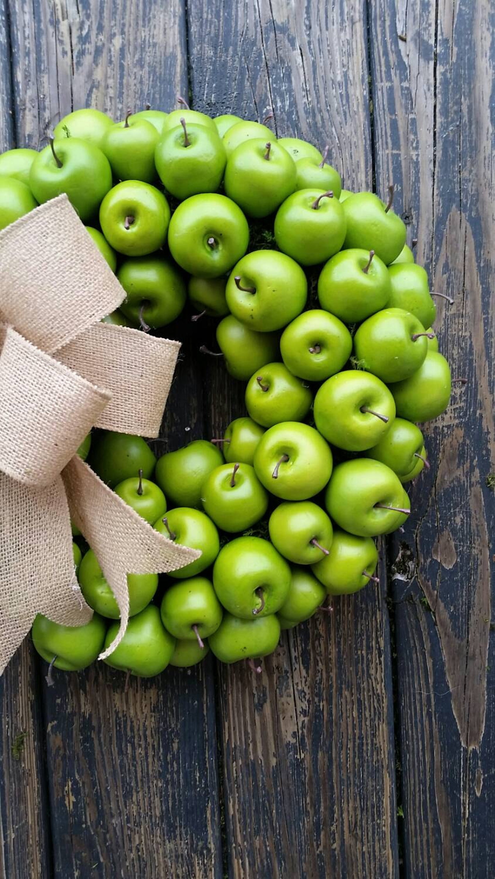 Apple Wreath Green Apple Wreath Christmas Wreath Holiday - Etsy