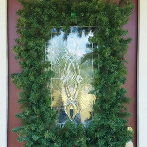 Christmas Wreath, Holiday Wreath, Pine Wreath, Rectangular Christmas ...