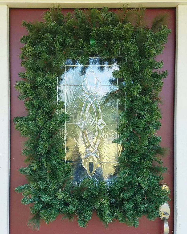 Christmas Wreath Holiday Wreath Pine Wreath Rectangular - Etsy
