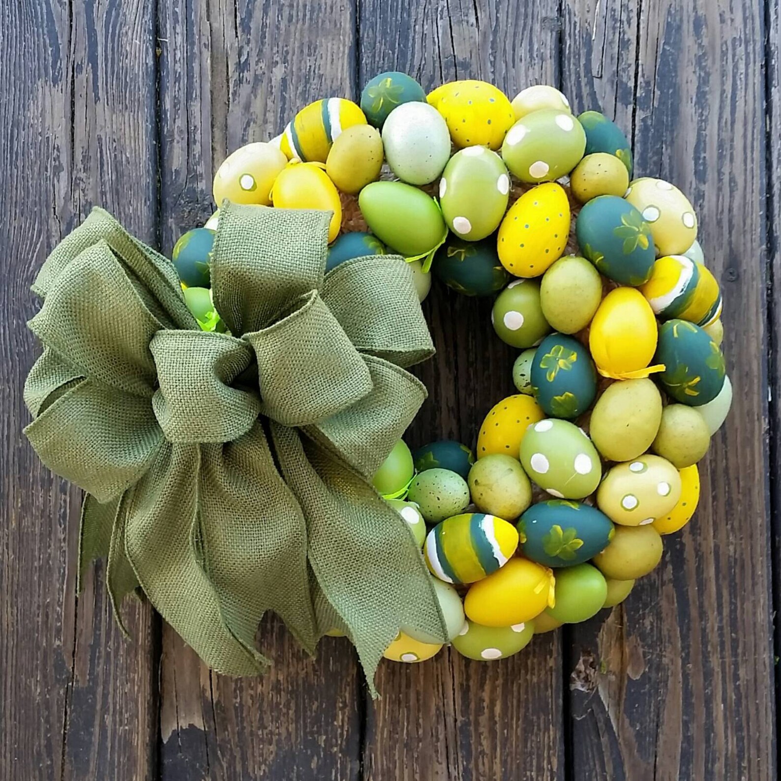 Easter Wreath Easter Egg Wreath Egg Wreath Spring Wreath | Etsy