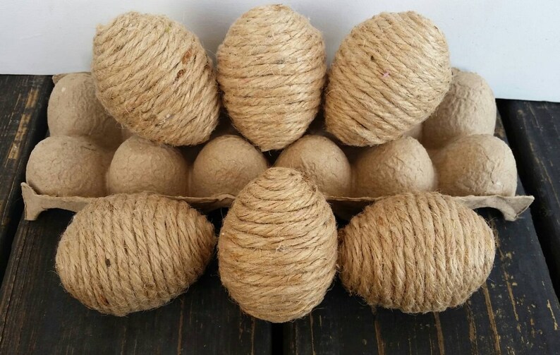 Decorative Easter Eggs Rustic Eggs Jute Wrapped Eggs - Etsy