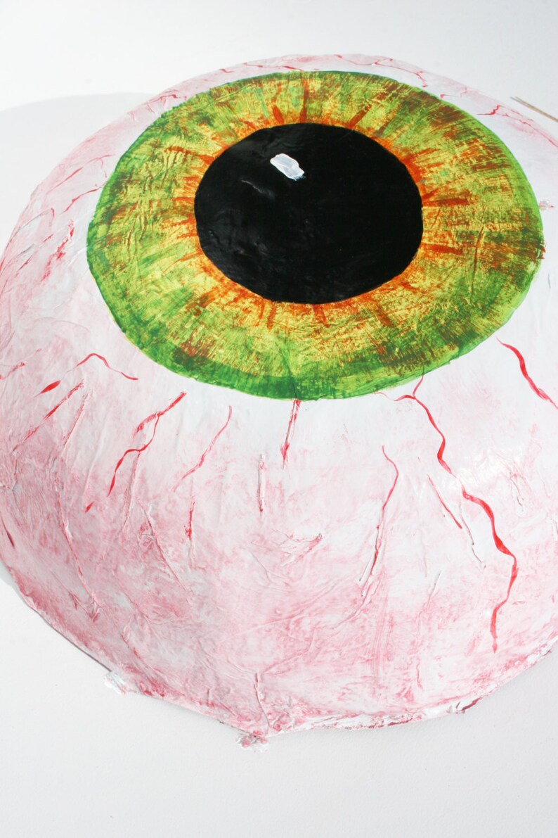 Halloween Wreath Halloween Decor Large Paper Mache Eyeball - Etsy