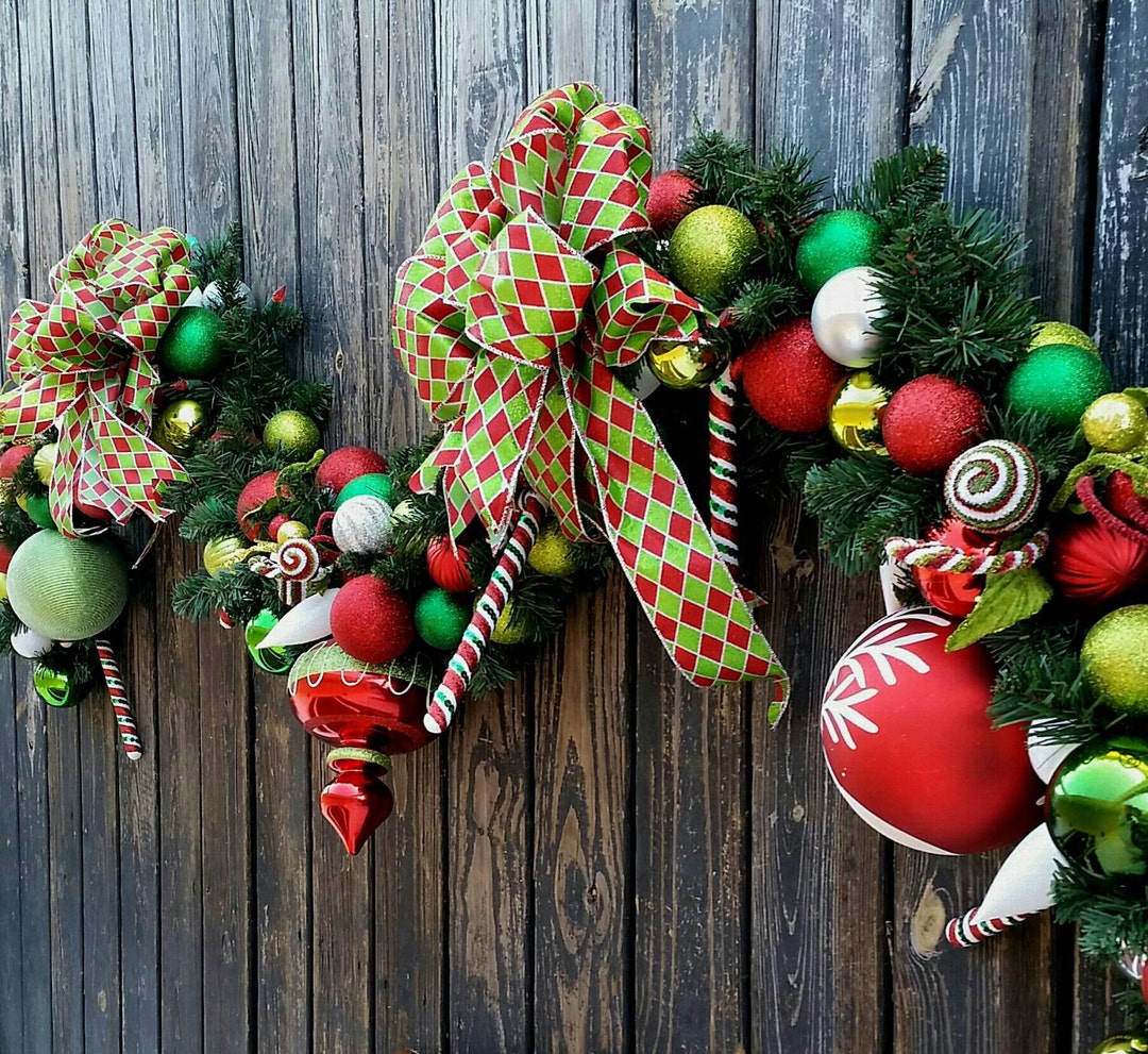 Green christmas garland store