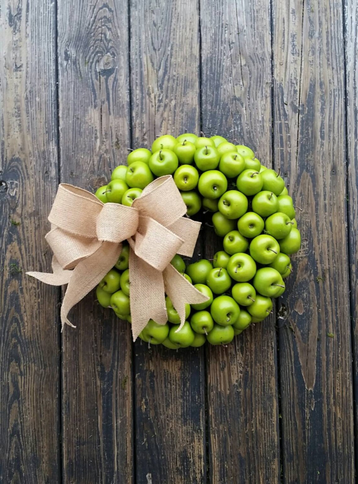 Apple Wreath Green Apple Wreath Christmas Wreath Holiday - Etsy