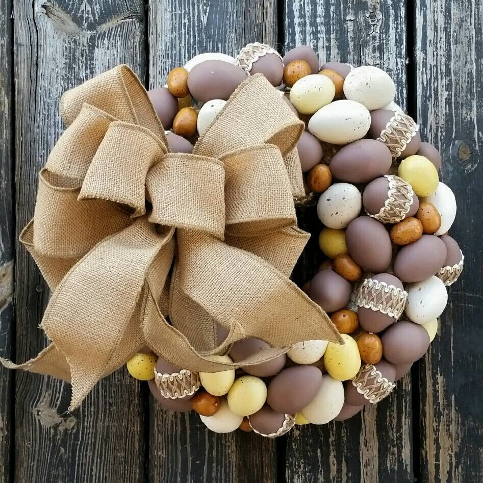 Easter Wreath Rustic Egg Wreath Egg Wreath Easter Egg | Etsy