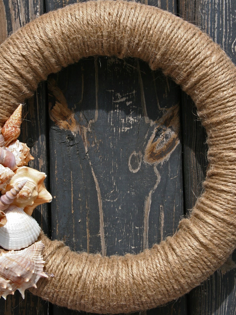 Wreath Shell and Jute Wreath - Etsy