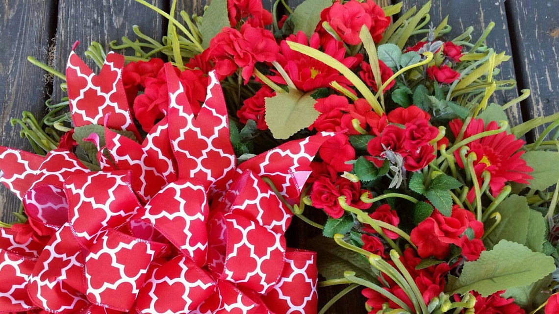 Spring Wreath Summer Wreath Easter Wreath Valentine's | Etsy