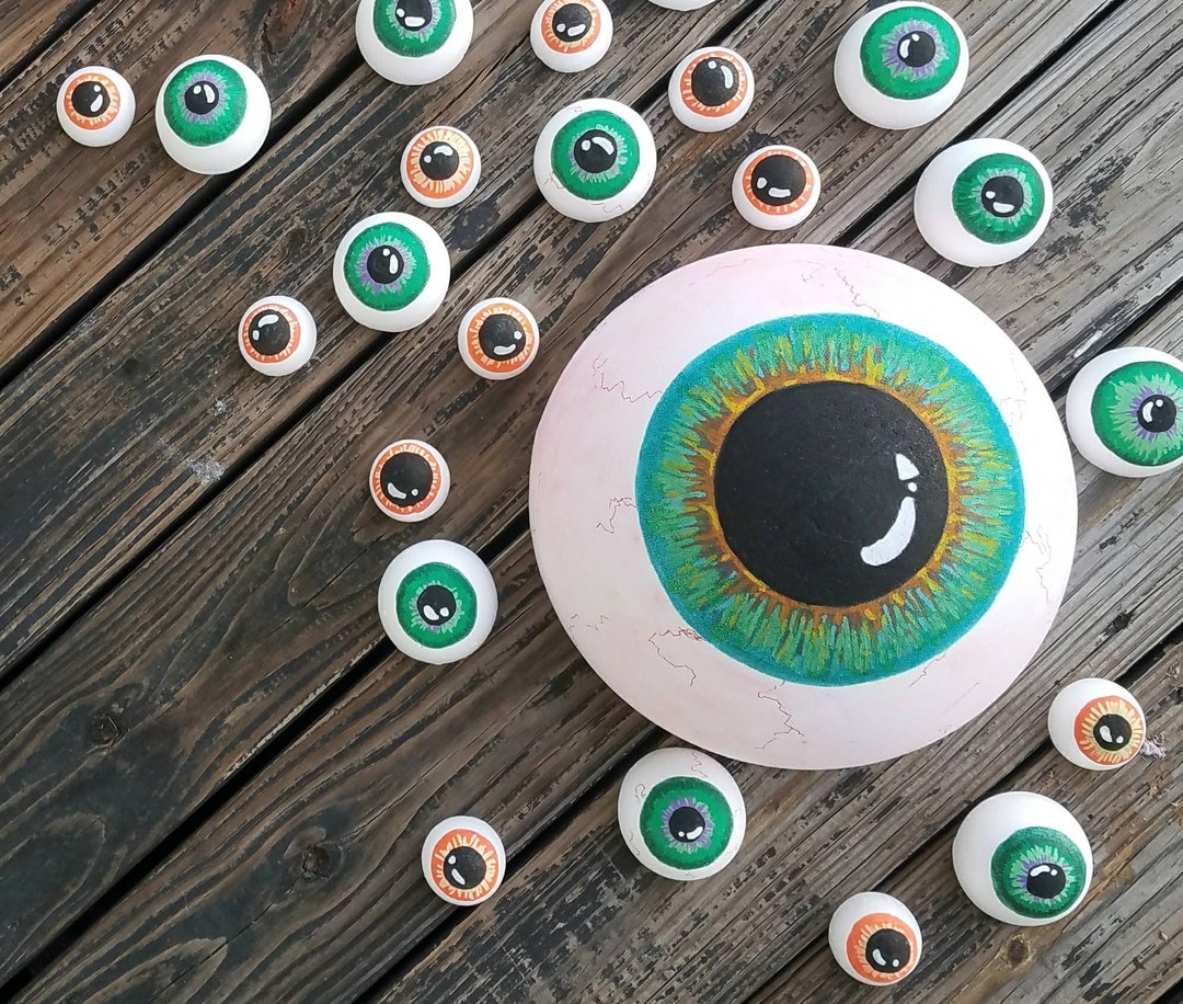 12 Inch Halloween Eyeball Wall Art: Greenish Blue Foam Prop - Etsy