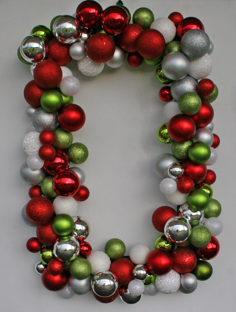 Christmas Wreath Holiday Wreath Ornament Wreath Rectangular - Etsy