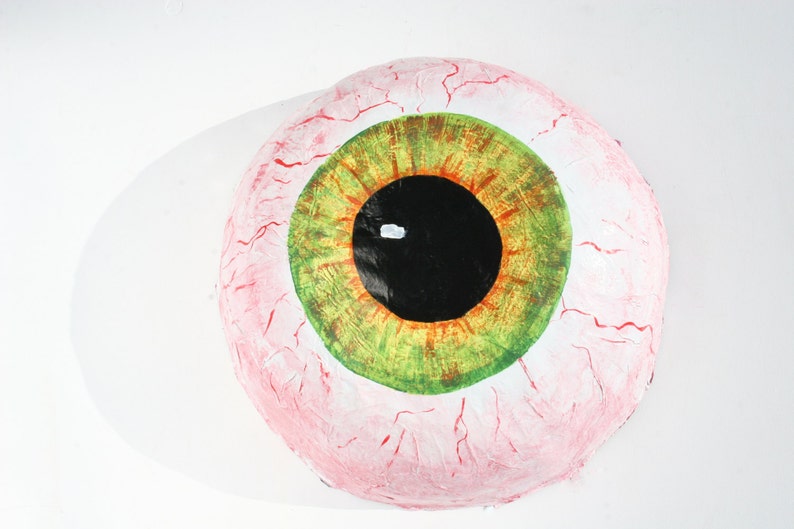 Halloween Wreath Halloween Decor Large Paper Mache Eyeball - Etsy