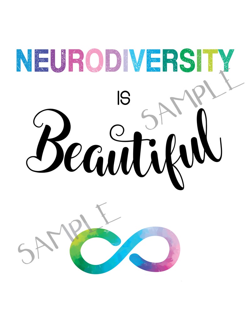 Neurodiversity is BEAUTIFUL Equality Autism Spectrum Wall Art 8 by 10 ...