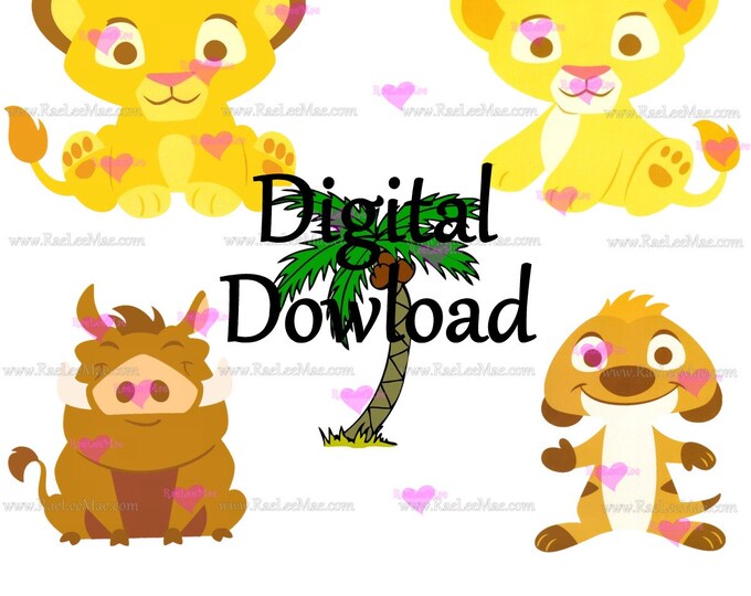 Digital Download of Baby Lion King Characters/baby Simba/baby Nala/baby ...
