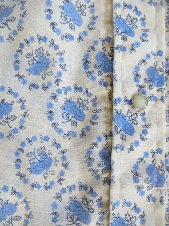 70s Western Shirt, Pearl Snaps, Flare Collar Pointed … - Gem