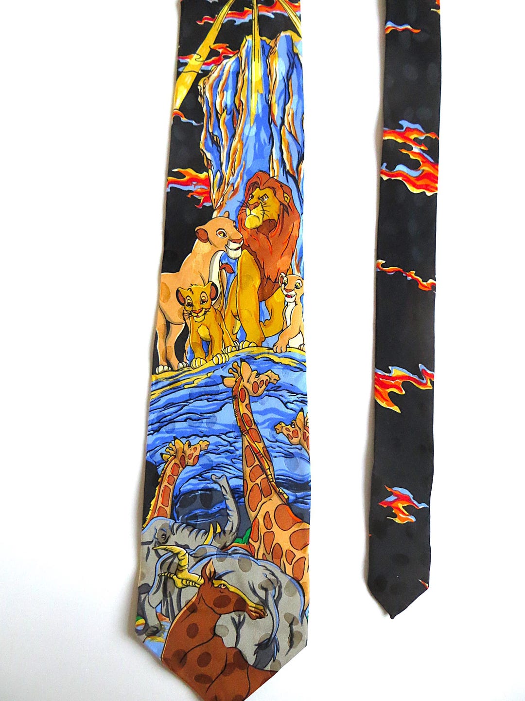Lion King Silk Necktie Disney Store Handmade, Simba Mufasa Giraffes ...