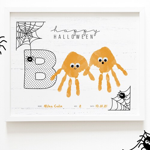 Halloween Ghosts Handprint Printable Keepsake // DIY Kid's - Etsy