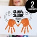 Grandpa 2 Kid's Handprints Birthday Card Printable // Grandpasaurus ...