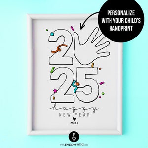 New Year's 2025 Handprint Keepsake From New Baby, Toddler, Preschool ...