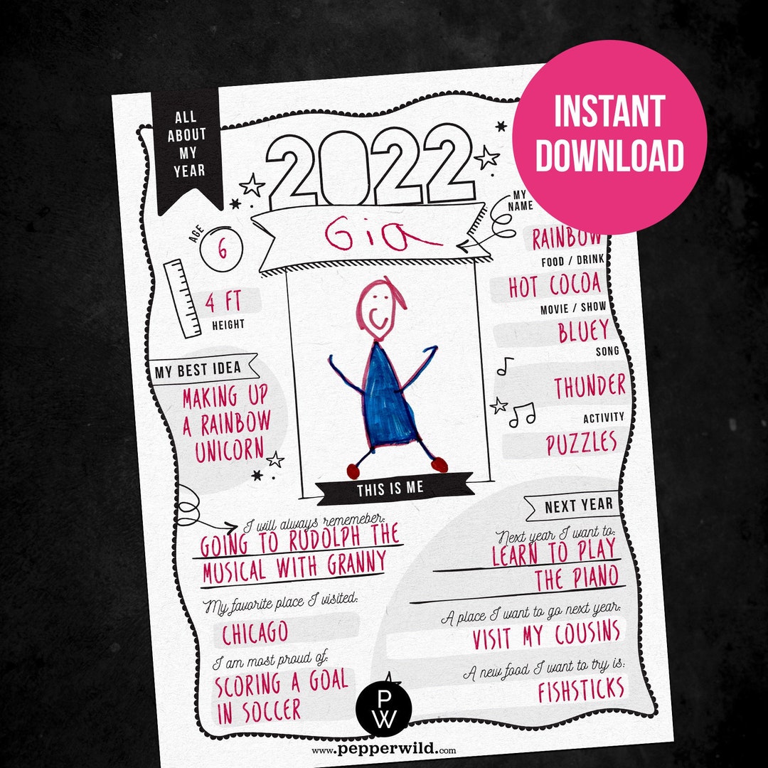 Year in Review Fill in the Blank Memories From 2022 Printable - Etsy