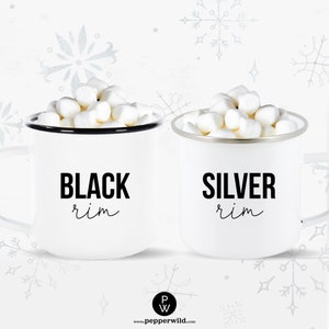 Wintery Hot Chocolate Kid's Matching Mug Set // Snowflake - Etsy
