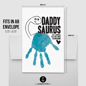 Daddy Birthday Handprint Card From Kid, Son, Baby // Dad Birthday Card ...