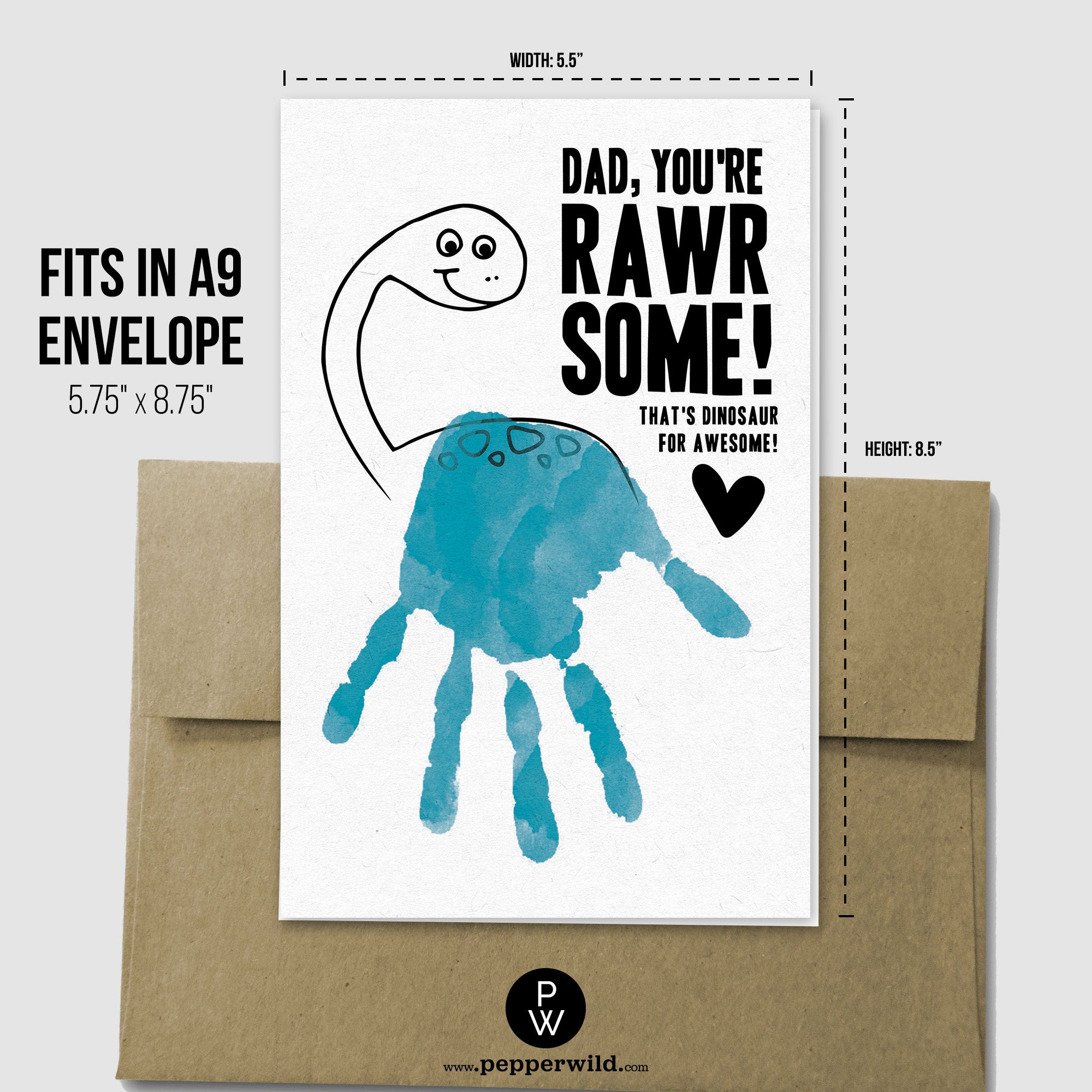 Handprint Birthday Card For Dad at Christine Mayer blog