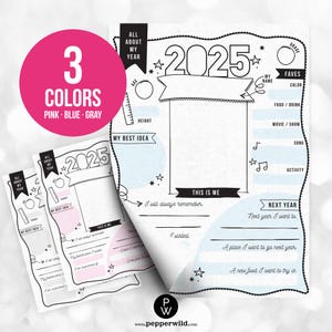 Year in Review Fill in the Blank Memories From 2025 Printable // All ...