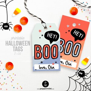 Printable Halloween Gift Tags Bundle // DIY Variety Pack of Cute, Fun ...