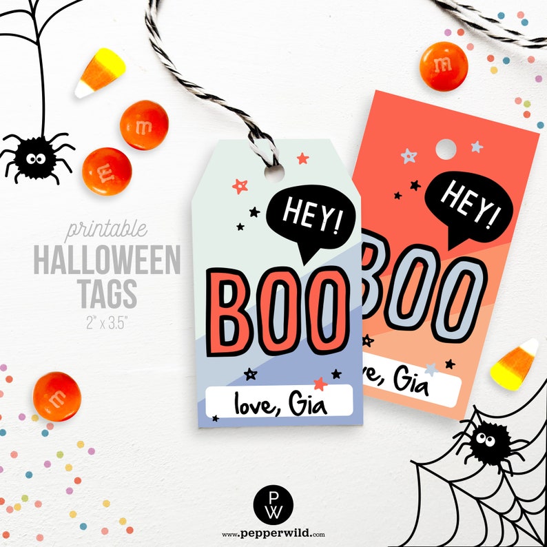 Printable Halloween Gift Tags Bundle // DIY Variety Pack of - Etsy