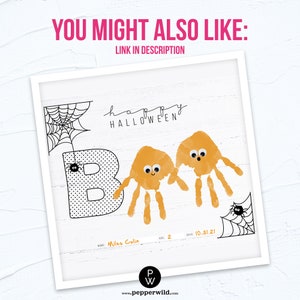 Baby's First Halloween Handprint, Footprint Keepsake, DIY Child Ghost ...