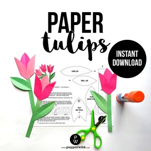 Make Your Own May Day Basket With Paper Flowers // Coloring Book Flower ...