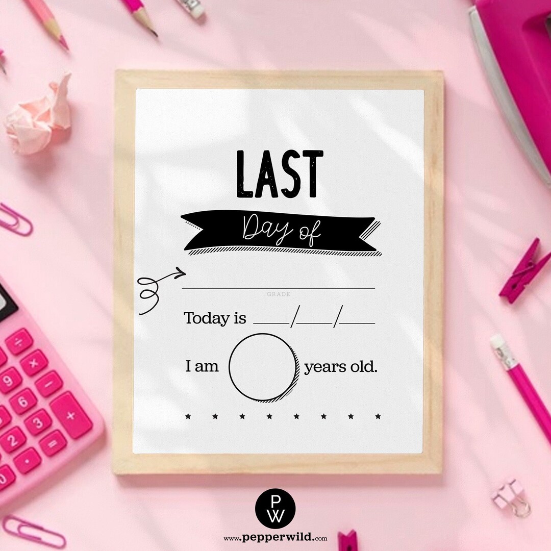 Last Day of School Photo Keepsake // Fill in the Blank End of School ...