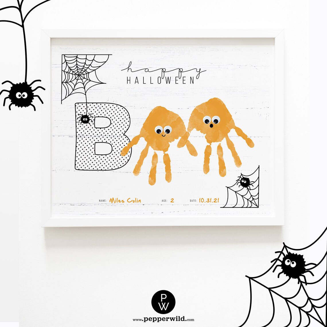 Halloween Ghosts Handprint Printable Keepsake // DIY Kid's - Etsy